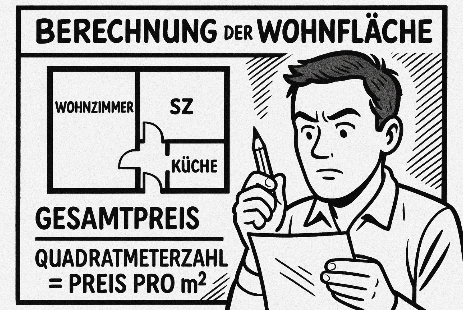 Preis pro Quadratmeter (m²) Rechner | Inkl. Diagramm