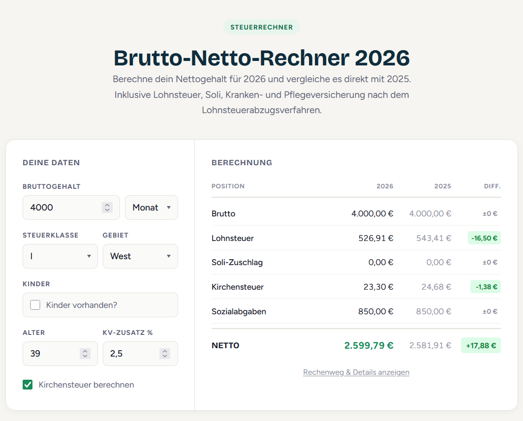 Gehalt Berechnen